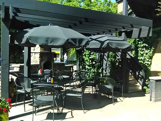 The outdoor patio provides the perfect setting for enjoying great food while soaking up some fresh Minnesota air and sunshine.