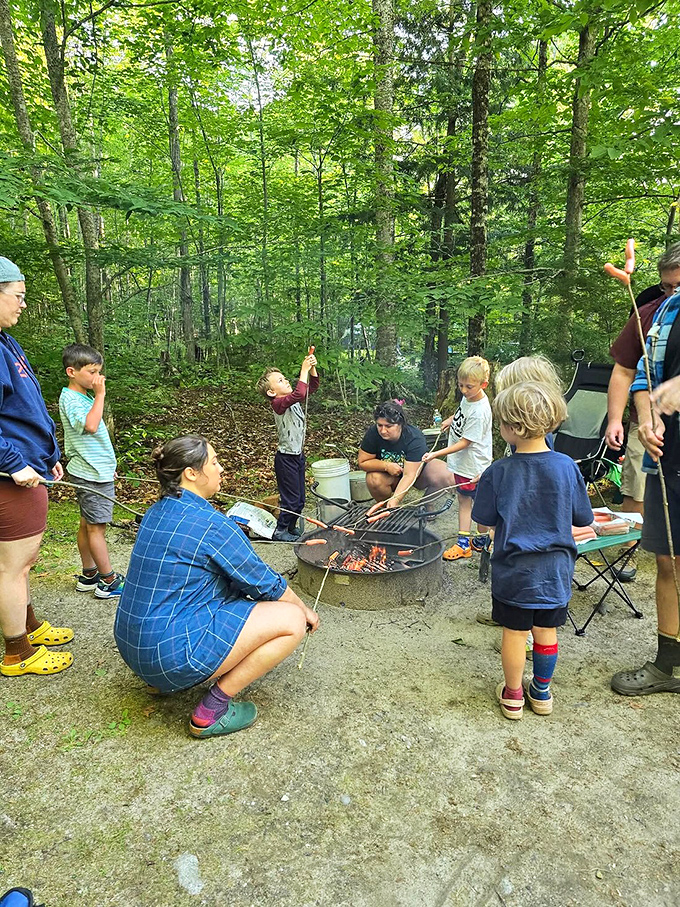 Gathering around the campfire, families create the kind of tech-free memories that no social media post could ever capture or replace.