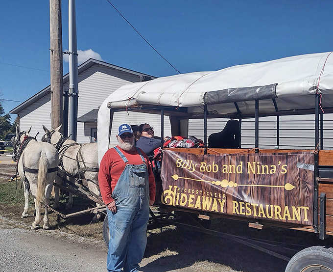 Even the delivery wagon carries the Billy Bob and Nina's name with pride, spreading the word about Enfield's culinary treasure.