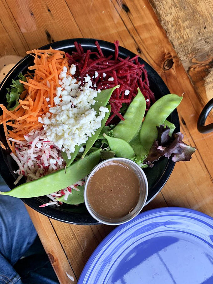 A rainbow of vegetables that doesn't feel like punishment &ndash; this salad stands proud alongside its more indulgent menu mates.
