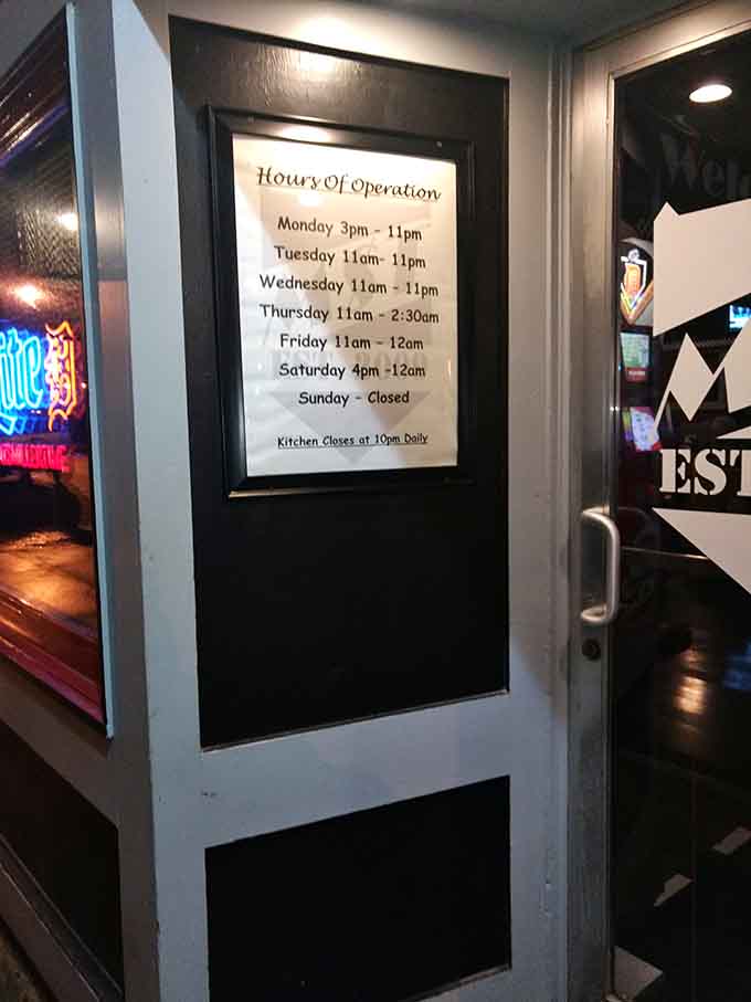 The front entrance sets the vibe&mdash;clearly marked hours and a welcoming door that leads you straight to those famous wraps waiting inside.