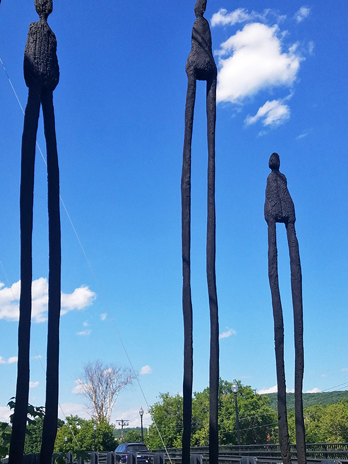 Towering sculptures outside the museum reach skyward like sentinels guarding this temple of the unusual against the encroachment of the ordinary.