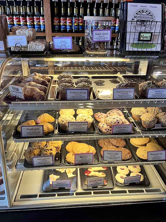 The bakery case displays an ever-changing array of fresh-baked treats that make choosing just one feel nearly impossible every time.