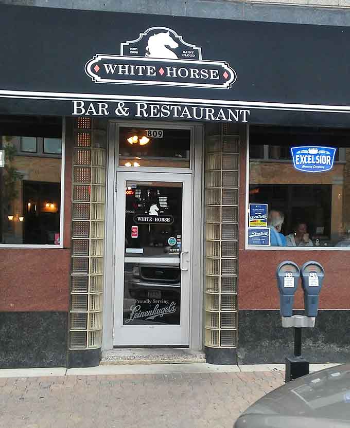 That entrance welcomes you like an old friend, promising good times and great food just beyond those glass doors.