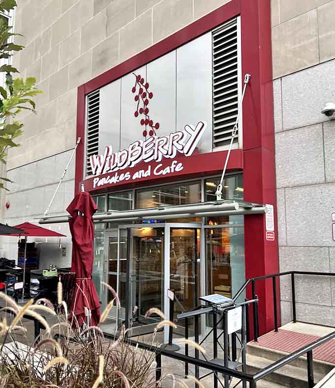 Wildberry's exterior promises breakfast excellence with its distinctive signage and welcoming entrance &ndash; a morning beacon in Chicago's culinary landscape.