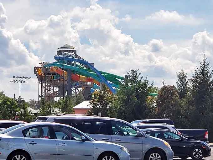Where the adventure begins and ends &ndash; with cars that will later become mobile saunas filled with damp towels and tired children.