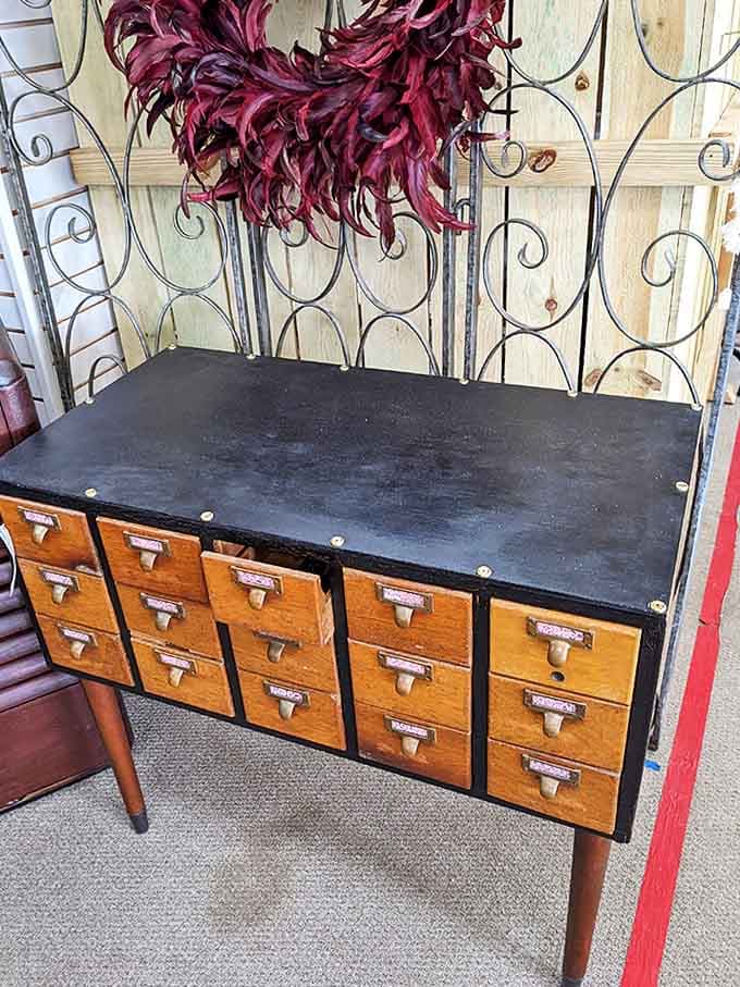Before Google organized the world's information, this wooden card catalog kept libraries functioning &ndash; now it awaits a creative repurposing mission.