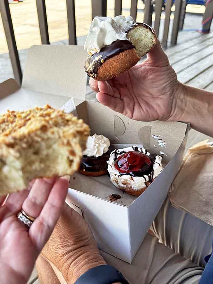 The ultimate box of joy &ndash; an assortment of pastries that transforms an ordinary car ride into a mobile celebration of sweetness.