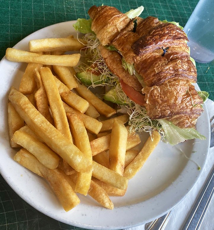 Buttery, flaky pastry cradles fresh fillings and crispy fries, proving Berry's savory game is just as strong as their sweet reputation.