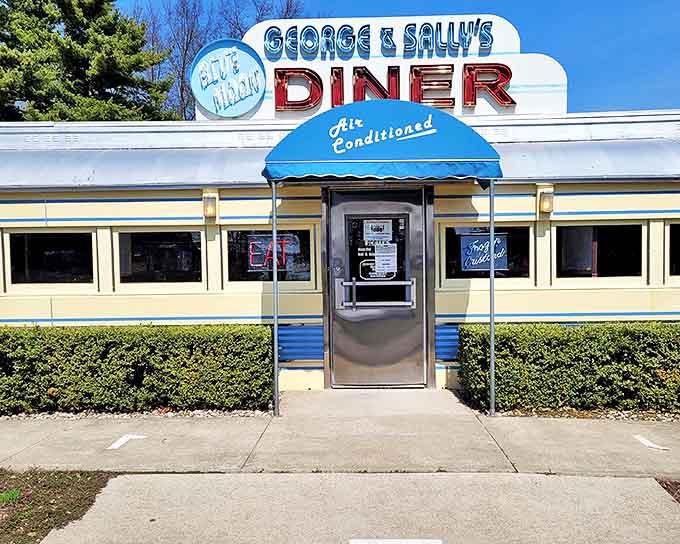 The entrance beckons with all the charm of a simpler time, when diners were gathering places and food came without pretension or tiny portions.