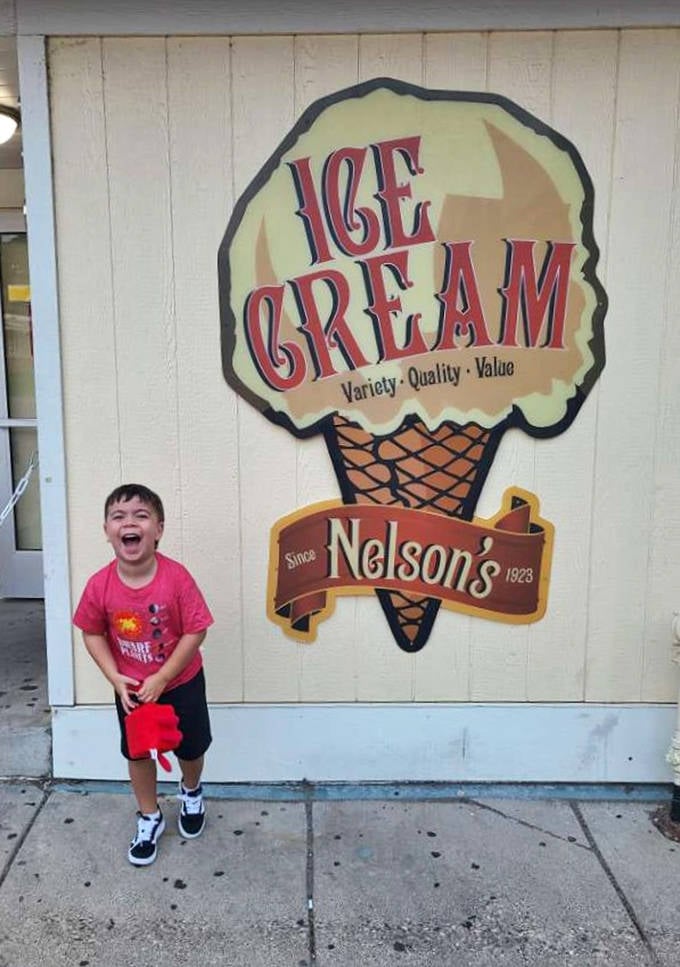 Pure joy captured &ndash; the face of a child experiencing Nelson's for the first time is worth every minute spent waiting in line.