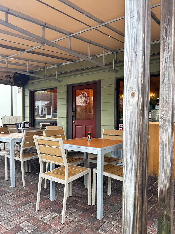 The outdoor patio offers a perfect perch for people-watching while savoring your biscuit in the gentle Florida breeze.