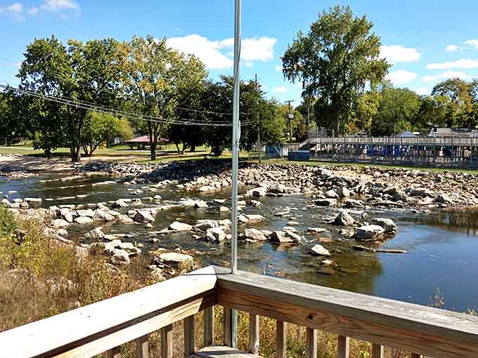 The riverfront view reminds you that nature doesn't charge admission, and sometimes the best entertainment is just watching water flow and letting your mind wander.