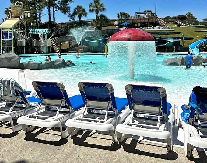 Little adventurers find their perfect playground in this shallow splash zone, where water discoveries happen at a toddler-approved pace.