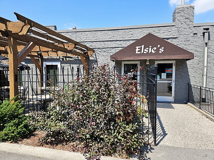 The side entrance reveals a seasonal outdoor seating area &ndash; nature's dining room for when you need fresh air between bites.