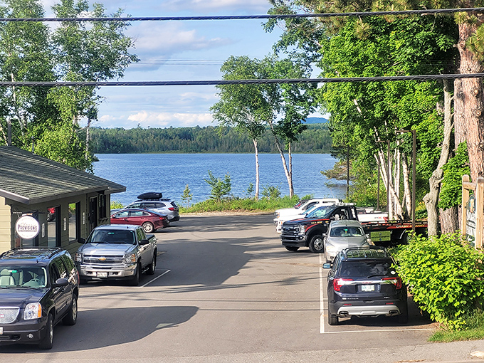 A glimpse of Rangeley's main drag reveals the town's perfect balance &ndash; close enough to the lake for convenience, far enough for serenity.