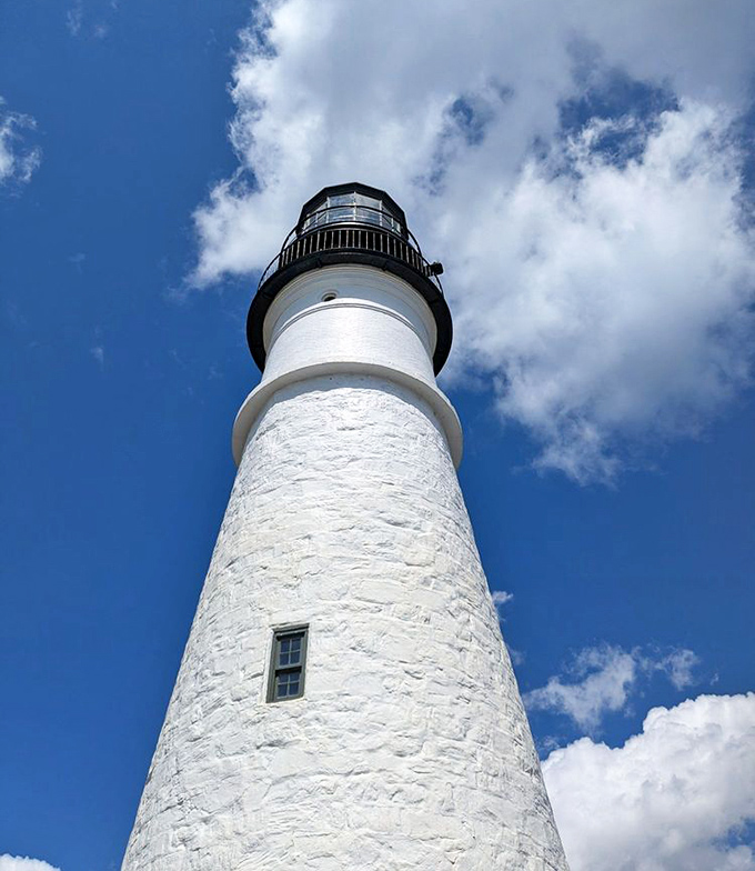 Looking up at the tower from below offers a perspective on just how impressive this engineering feat was for its time.