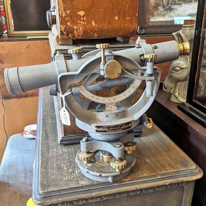This vintage David White surveying transit once helped build America, one precise measurement at a time, no GPS required.