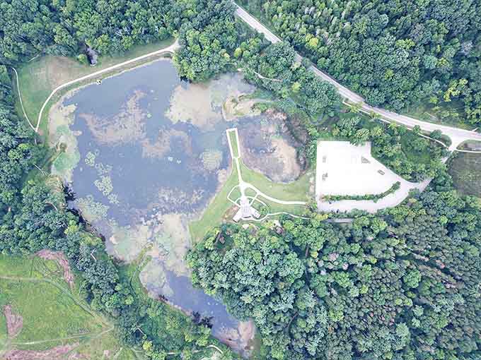 An aerial view revealing Crystal Cafe's modest home in a Minnesota strip mall. Like finding a diamond in the rough&mdash;if diamonds were delicious and served coffee.