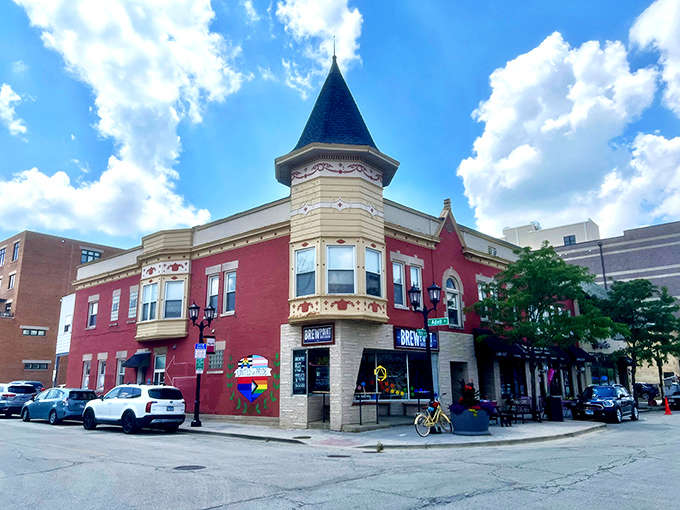 Those outdoor tables are perfect for people-watching while sipping your coffee and contemplating whether you need a second donut, which you do.