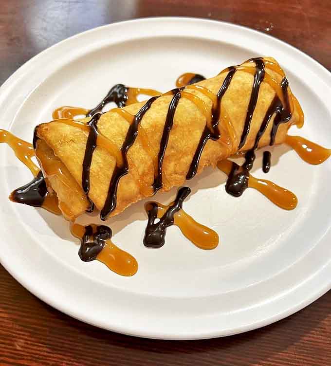 The cheesecake burrito is what happens when someone asks "what if dessert, but make it Mexican?" and nails the answer.