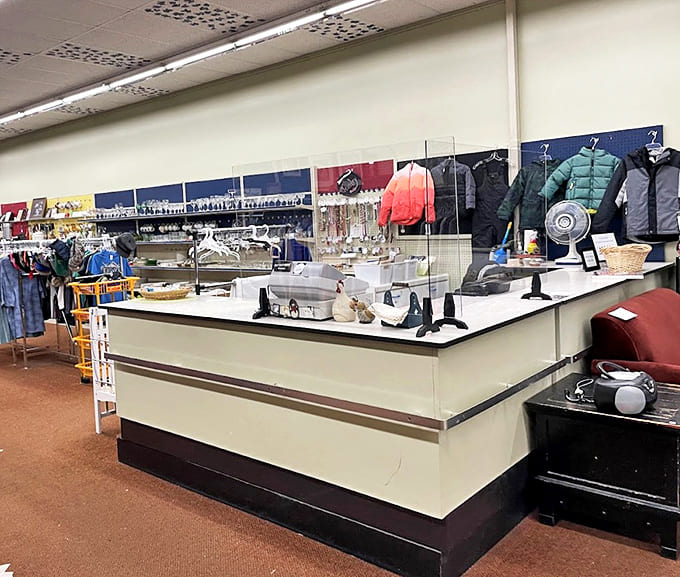 The checkout counter – where treasures and their new owners make it official, and volunteers share the stories behind special finds.