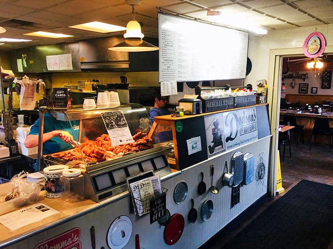 Where the magic happens &ndash; the heart of Dodson's operation, with golden treasures waiting to be boxed up and devoured. Food this good creates its own atmosphere!