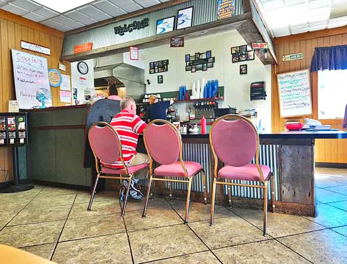 Counter seating &ndash; where solo diners become regulars, and regulars become family in the time it takes to finish a cup of coffee.