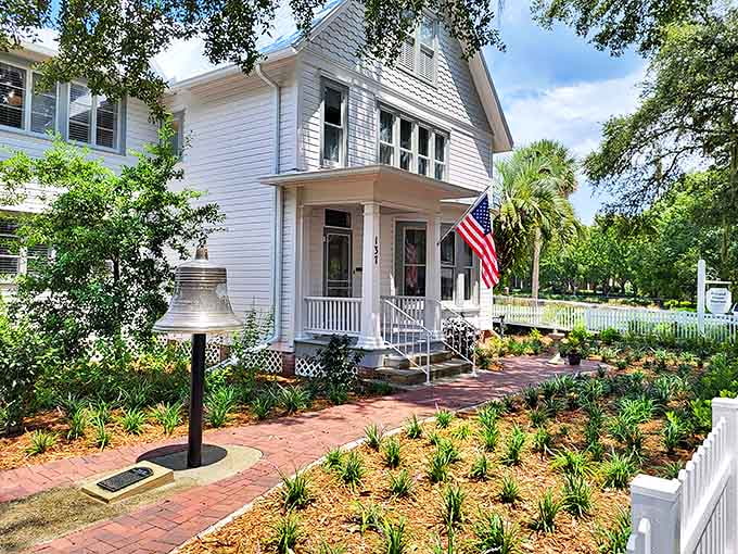The DeLand House Museum stands as a perfectly preserved slice of Victorian Florida, complete with welcoming porch and patriotic spirit.