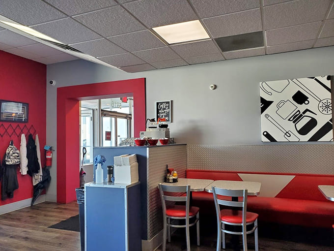 Step through these doors and discover why people drive from neighboring states just to eat a sandwich in this strip mall diner.