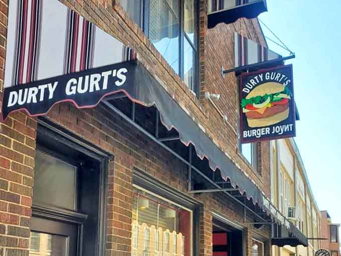 The signage outside makes it clear that this isn't your average restaurant, it's a burger joynt with attitude to spare.