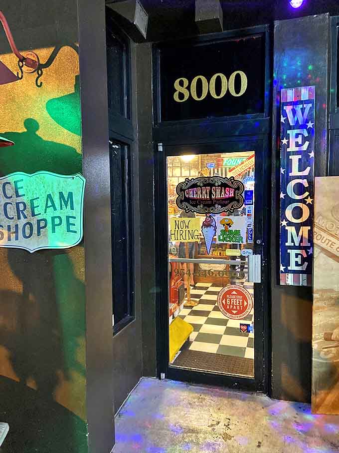 The entrance to breakfast paradise – where hungry souls enter and satisfied customers exit, already planning their return visit.