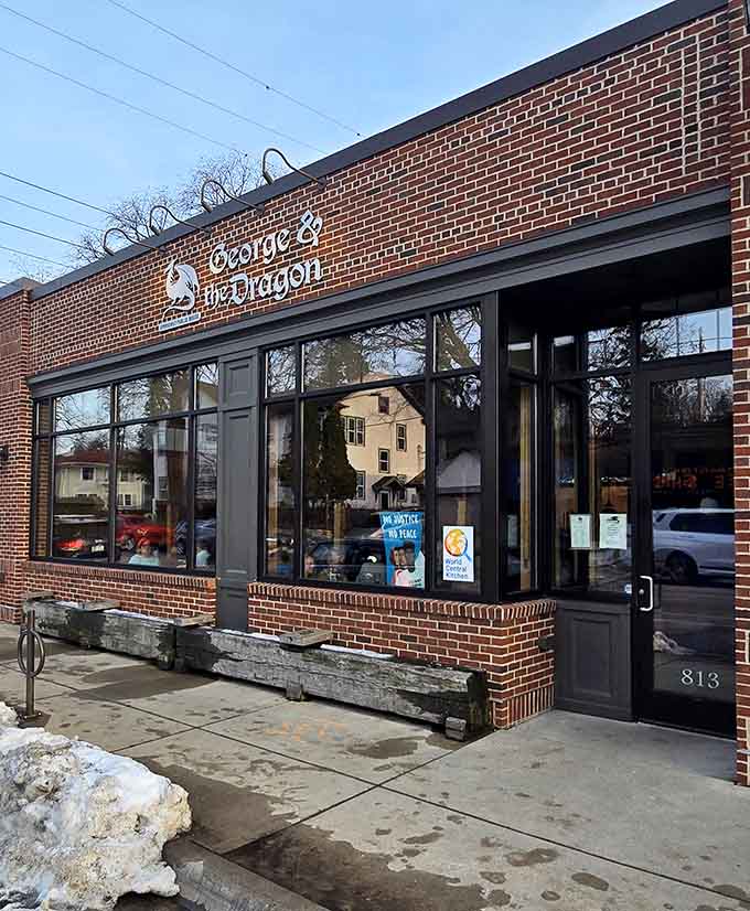 The corner location means plenty of natural light and easy access, making this pub a beacon for anyone seeking exceptional comfort food.