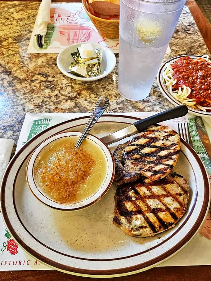 Beautiful crosshatch marks and perfect seasoning prove this Italian kitchen excels beyond pasta, delivering juicy perfection on a plate.