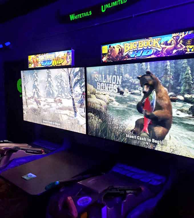 High-definition hunting games bring the outdoors inside, letting urban Vikings test their aim without leaving the comfort of the arcade.