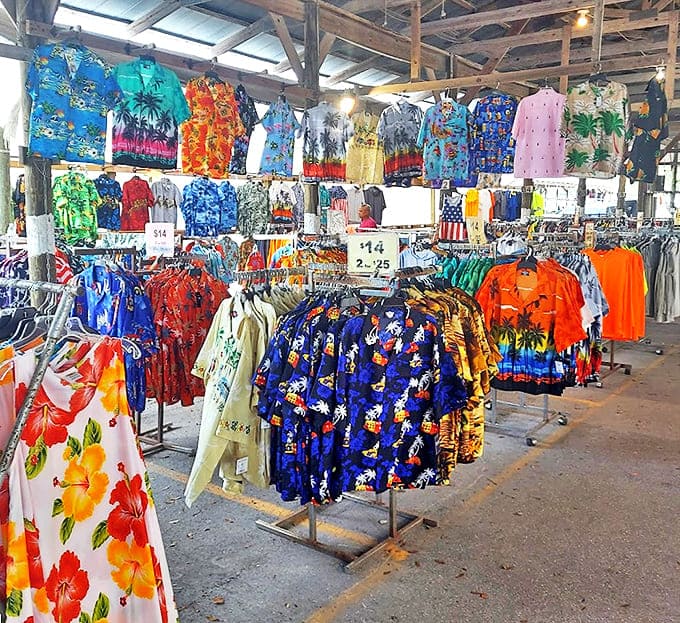 Hawaiian shirts in every imaginable pattern create a tropical rainbow &ndash; each promising to transform ordinary occasions into instant vacation vibes.