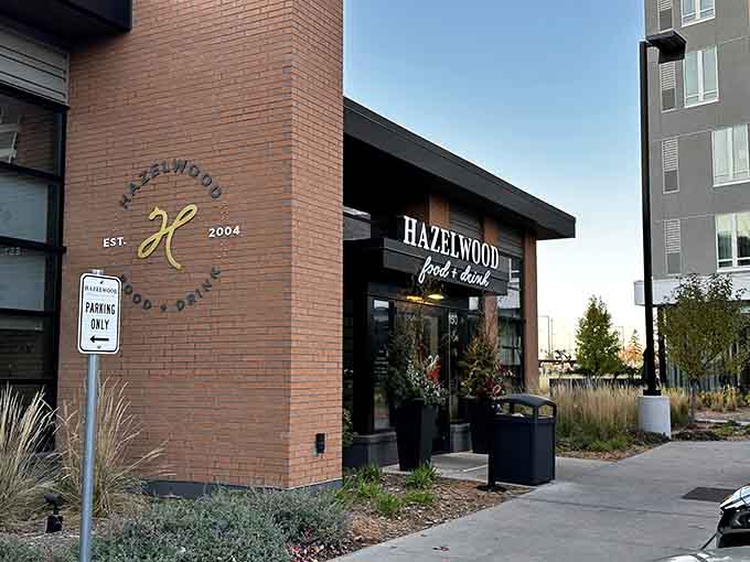 The welcoming exterior at dusk promises warmth and excellent food, beckoning hungry diners to discover Bloomington's comfort food treasure.