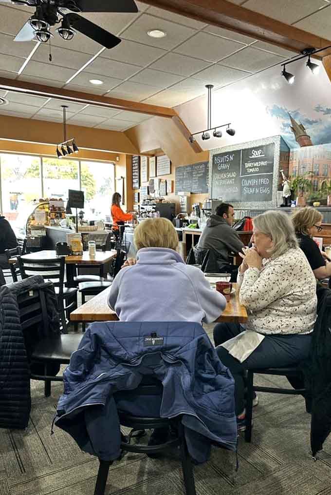 Locals gather for conversation and comfort food, creating the kind of community atmosphere that makes regulars out of first-timers.