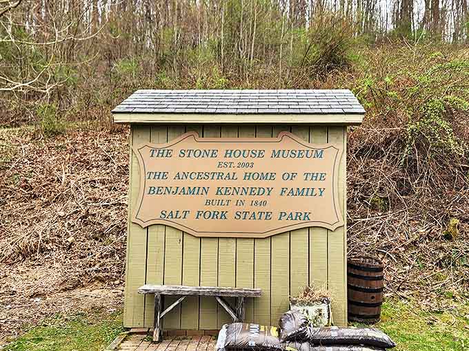 This informational sign tells the Kennedy family story &ndash; spoiler alert: it doesn't involve any reality TV shows or social media scandals.