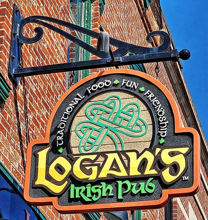 The iconic signage announces "Craic, Food, Fun, Friendship," which is basically Irish for "everything you need for a perfect evening out."