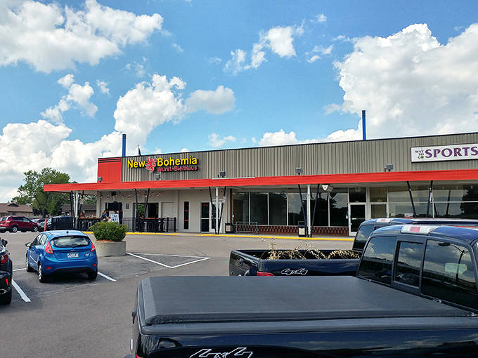 From the parking lot, New Bohemia's welcoming exterior promises delicious adventures within&mdash;a promise it consistently keeps.