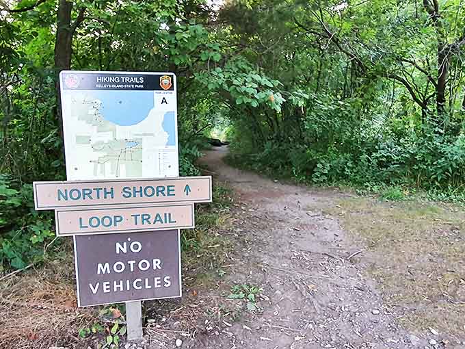 Adventure map: This trail guide promises discoveries around every corner, with each colored path leading to different island treasures.