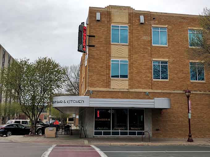 The historic building's exterior hints at the character within, standing proud on Mankato's downtown streets since days gone by.