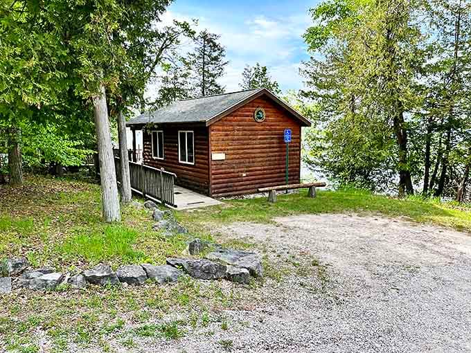 Rustic luxury defined: A simple cabin where the amenities list reads "stunning views, perfect silence, and stars you can actually see."