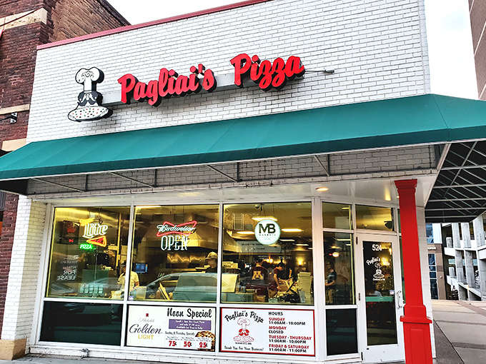 The distinctive Pagliai's Pizza sign has become a Mankato landmark, guiding hungry locals and visitors to pizza nirvana for decades.