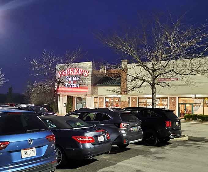 A full parking lot at dinner time tells you everything you need to know about Parker's popularity with locals.