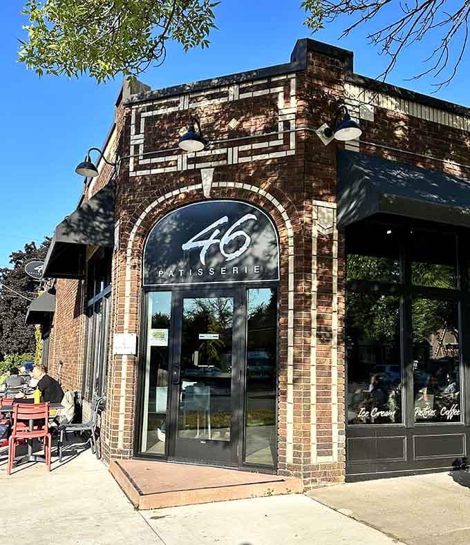 The corner location's charming brick facade and welcoming entrance make this bakery impossible to miss and even harder to resist.