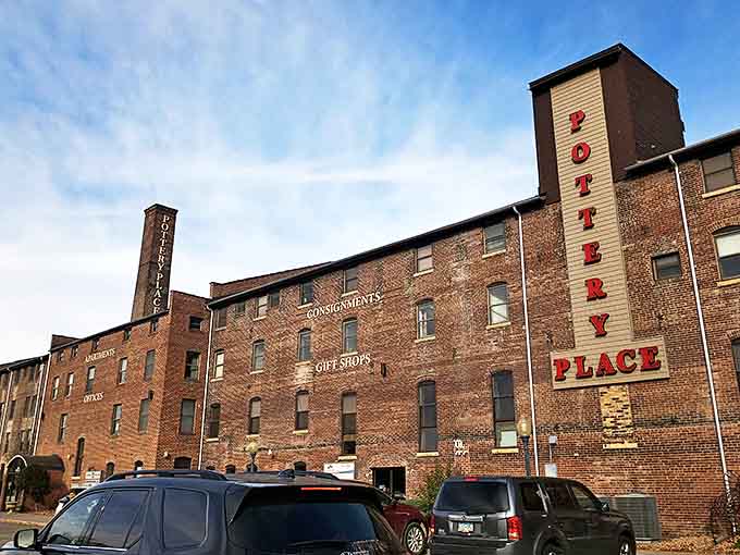The impressive multi-story brick building houses countless treasures, its industrial past transformed into a haven for history lovers.