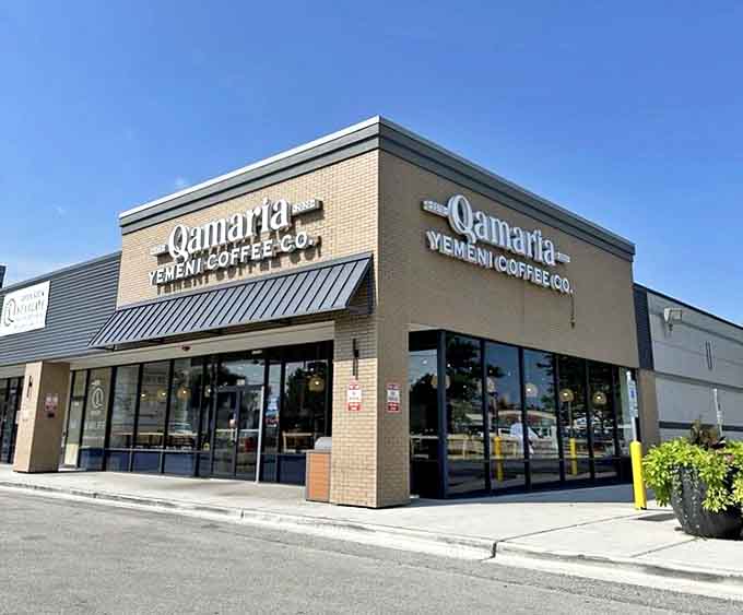 The exterior view shows Qamaria's unassuming presence – a reminder that sometimes the most extraordinary culinary experiences hide in plain sight.