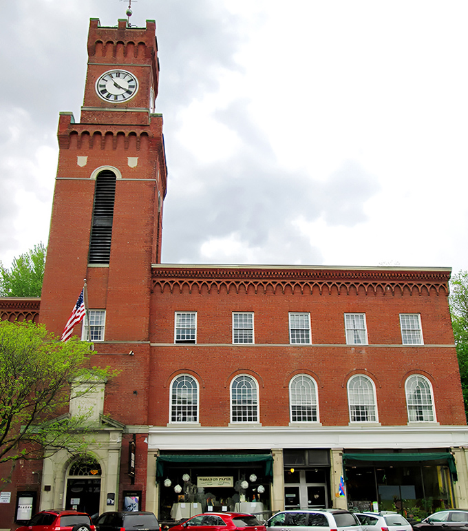 The red brick clock tower stands as Bellows Falls' north star, a landmark that has guided generations home through changing times.